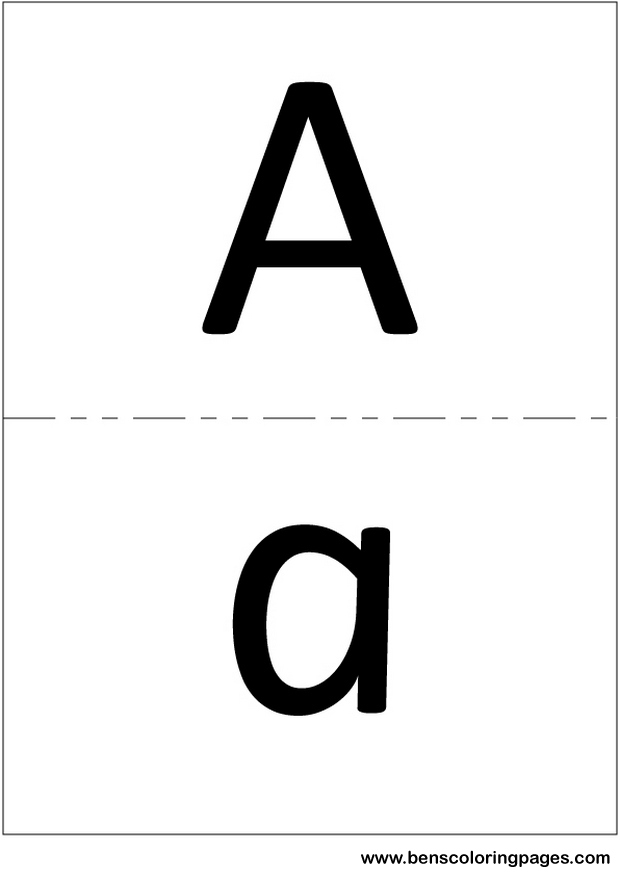 Large letters flashcards for kids