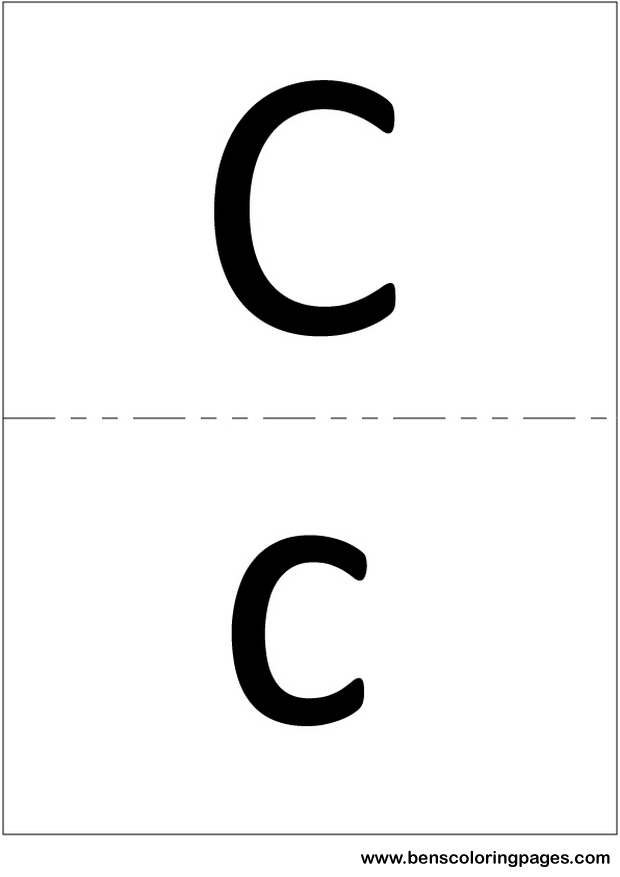 Large letters flashcards for kids