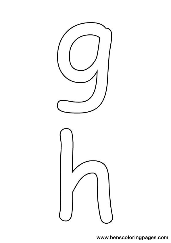 Letters g and h preschool coloring pages