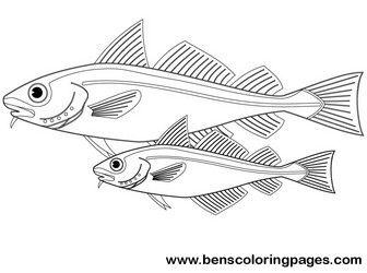 Cod Fish Coloring Pages For Kids