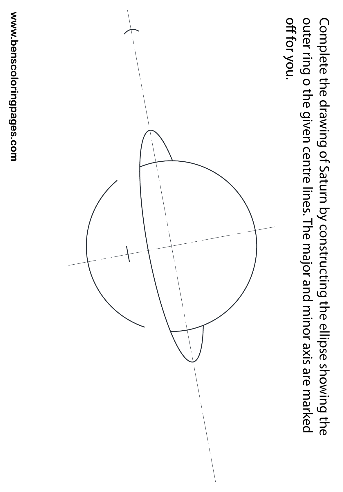Ellipse Drawing Sketch Coloring Page