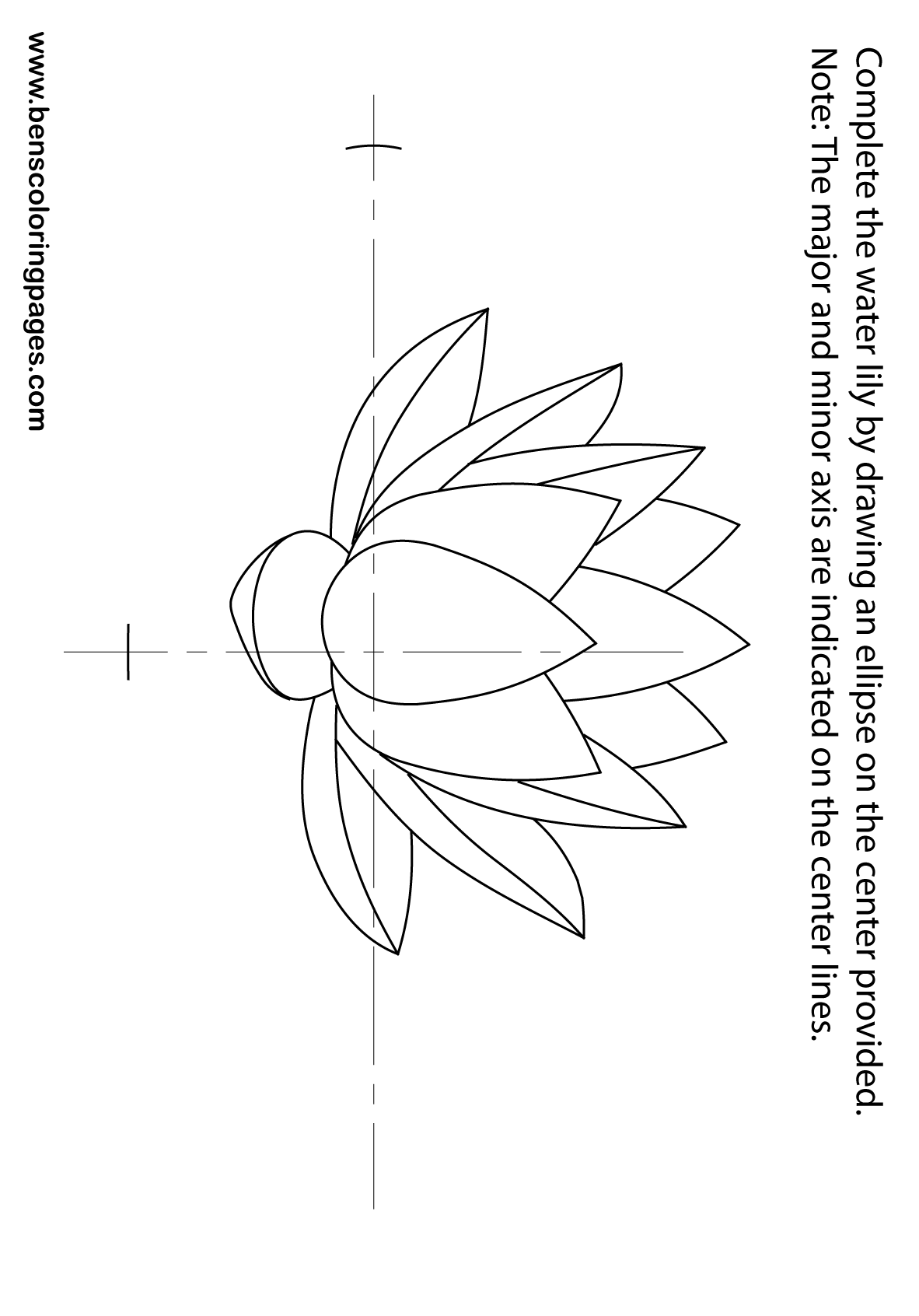 Ellipse Drawing Sketch Coloring Page
