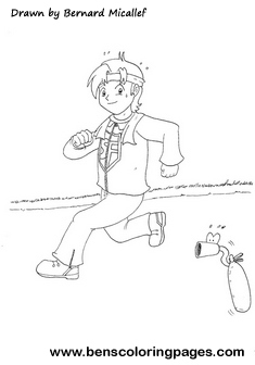 Safety fred regular excercise coloring page